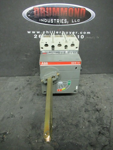 225 AMP ABB BREAKER S3H SACE S3 AUX SWITH 3P 480VAC 600VDC *WARRANTY ...