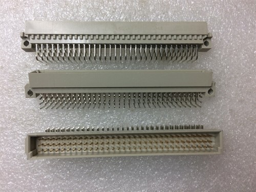 650473-5 TE CONN DIN PLUG 96POS PCB RA GOLD 4 PIECES | eBay