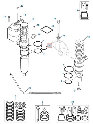 Injector Sleeve Tube O-Ring for Detroit Series 60. PAI #621223 Ref ...