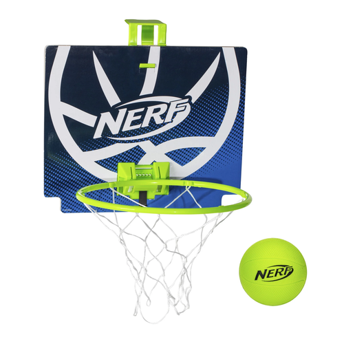 NERF Nerfoop Mini over the Door Basketball Hoop Set with Foam Ball ...