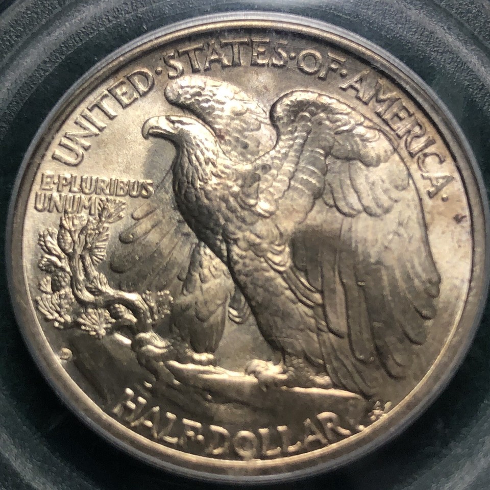 1936 D WALKING LIBERTY SILVER HALF DOLLAR PCGS MS64 | eBay