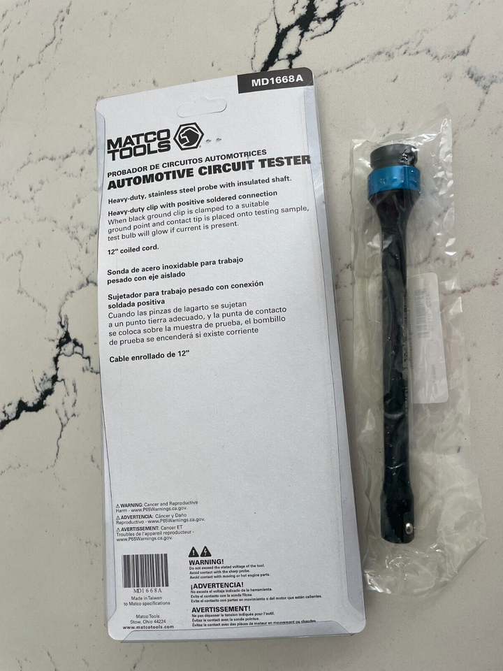 Sealed 2 Pc Matco Circuit Tester&100FT/LBS 1/2" Drive Torque Limiting ...