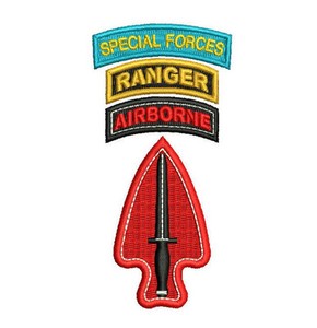 Army Special Operations Command USASOC SF Ranger Airborne tab ...