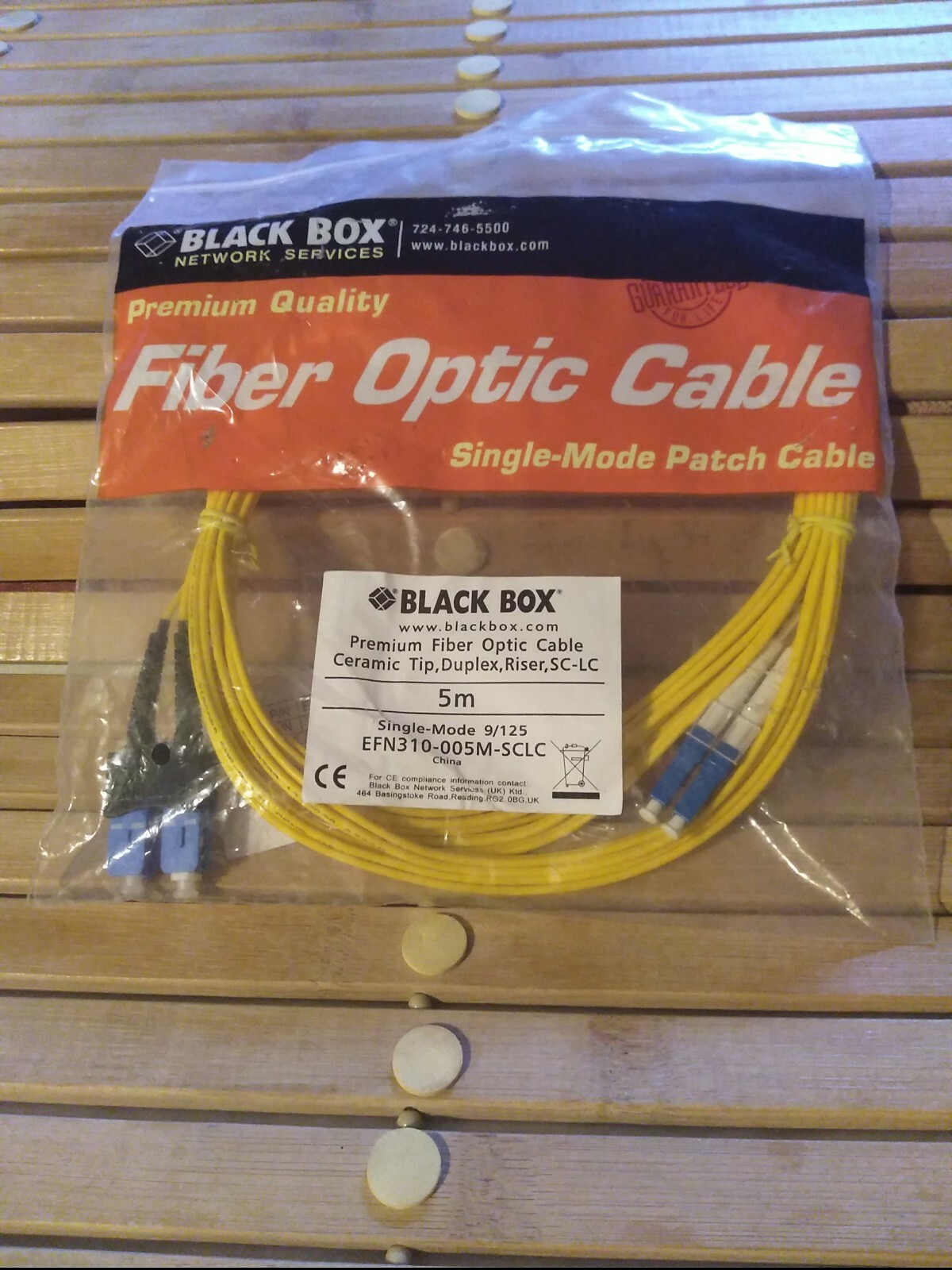 Black Box Premium Fiber Optic Duplex Patch Cable Single-Mode EFN310-005M-SCLC,5m | eBay