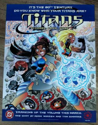 Teen Titans Scissors Paper Stone 1997 Adam Warren Elseworlds DC PROMO ...