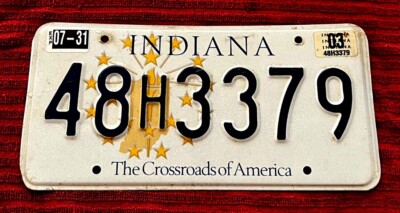 VINTAGE INDIANA 2002 AUTOMOBILE LICENSE PLATE - 'CROSSROADS OF AMERICA ...