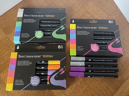 Spectrum Noir Water Based Glitter Markers - 21 Markers | eBay