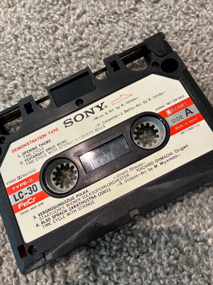 SONY ELCASET DEMONSTRATION TAPE - FeCr LC-30 TYPE II | eBay