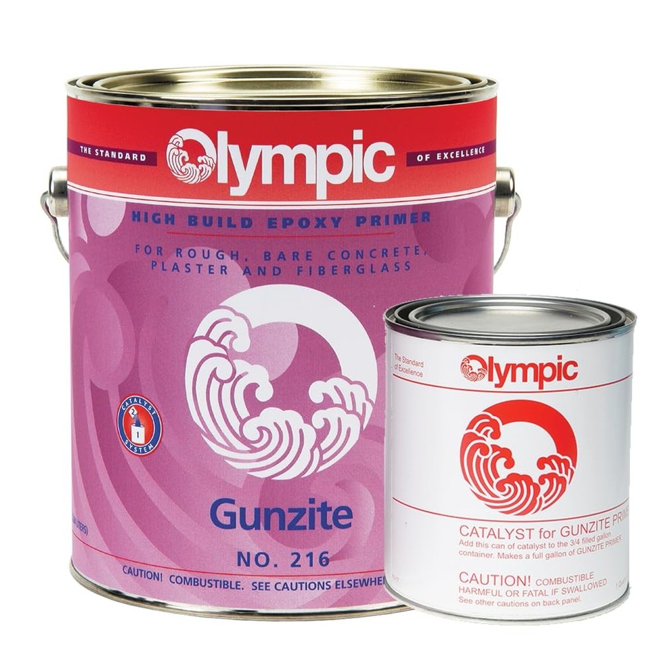 Olympic Pool Paint - Gunzite Primer - 1 Gallon - two-part epoxy primer ...