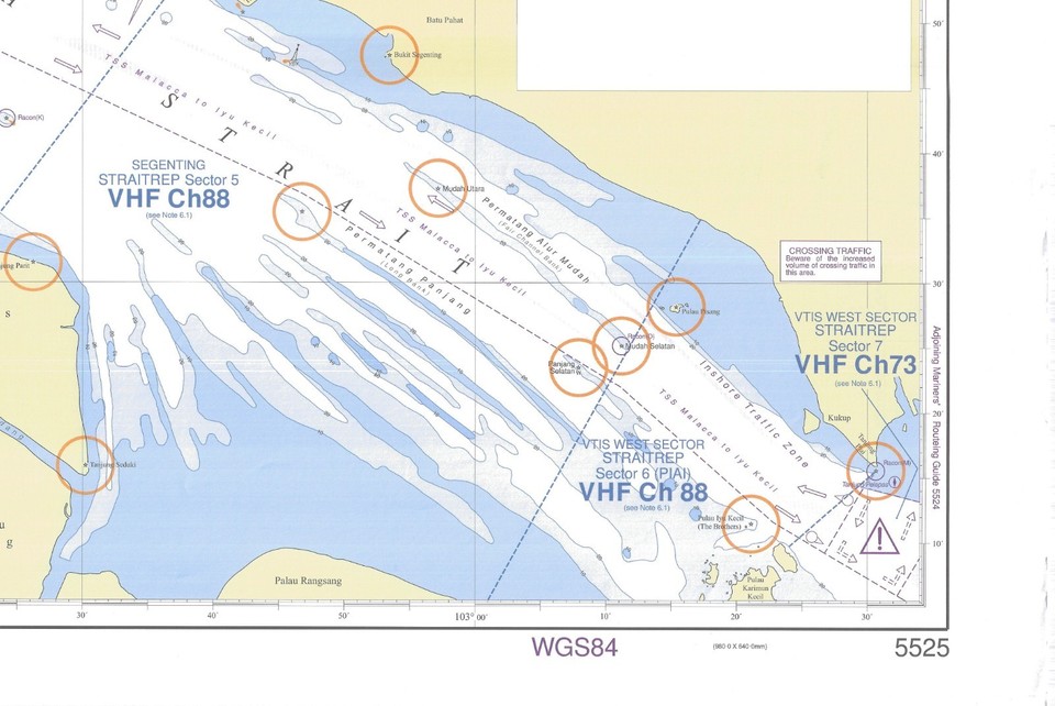 5525 Mariners Routeing Guide Malacca Strait Chart Map Maritime Marine ...