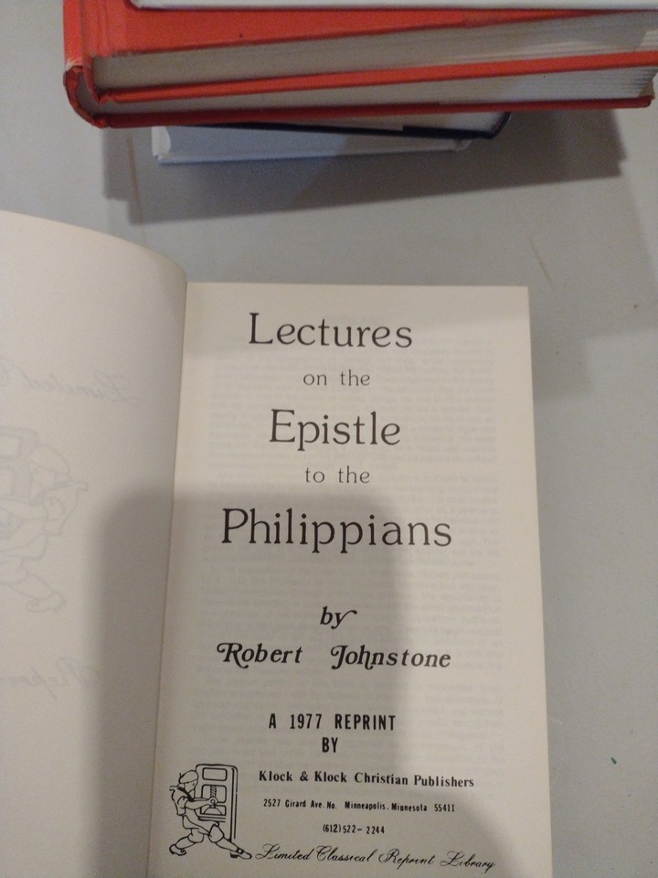 Lectures on the Epistle to the Philippians by Robert Johnstone | eBay