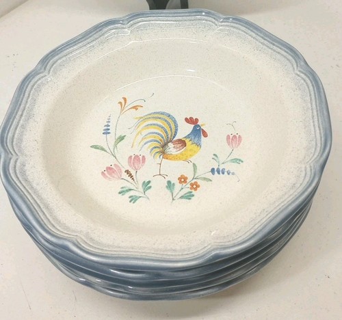 Mikasa Fresh Day Collection 5 Rim Soup Bowl 8 1/2 in Rooster Flowers ...