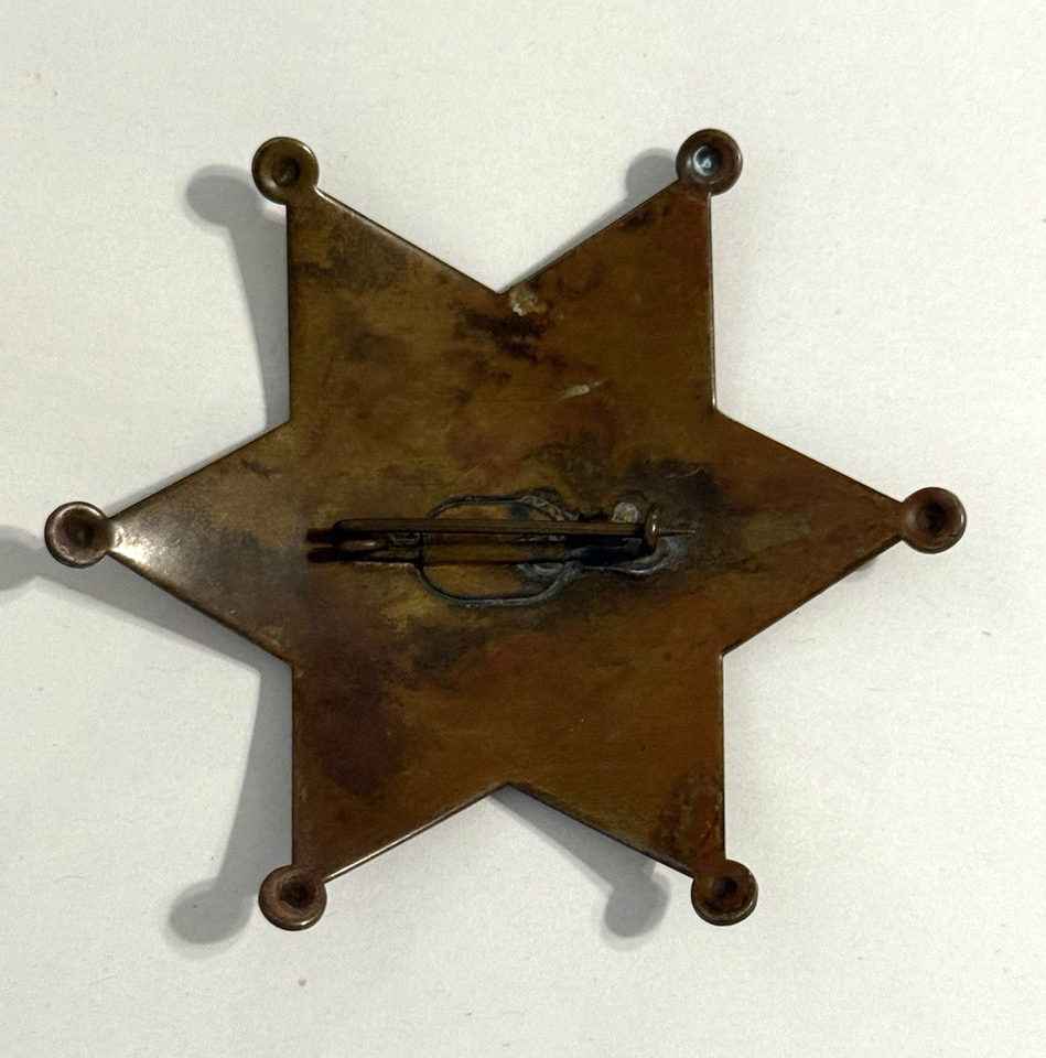 Souvenir Alcatraz Prison Guard Badge Vintage Bronze 6-Point Star | eBay
