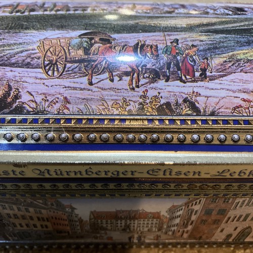 Vintage Germany Wicklein Musical Cookie Tin Box-Nuremberg Scenes Free ...