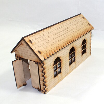 Model Railway Engine shed Single Track OO Gauge MDF Laser Cut 00 1:76 ...