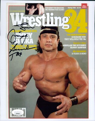 Jimmy Superfly Snuka WWF WWE Signed 8x10 Glossy Photo JSA Authenticated ...