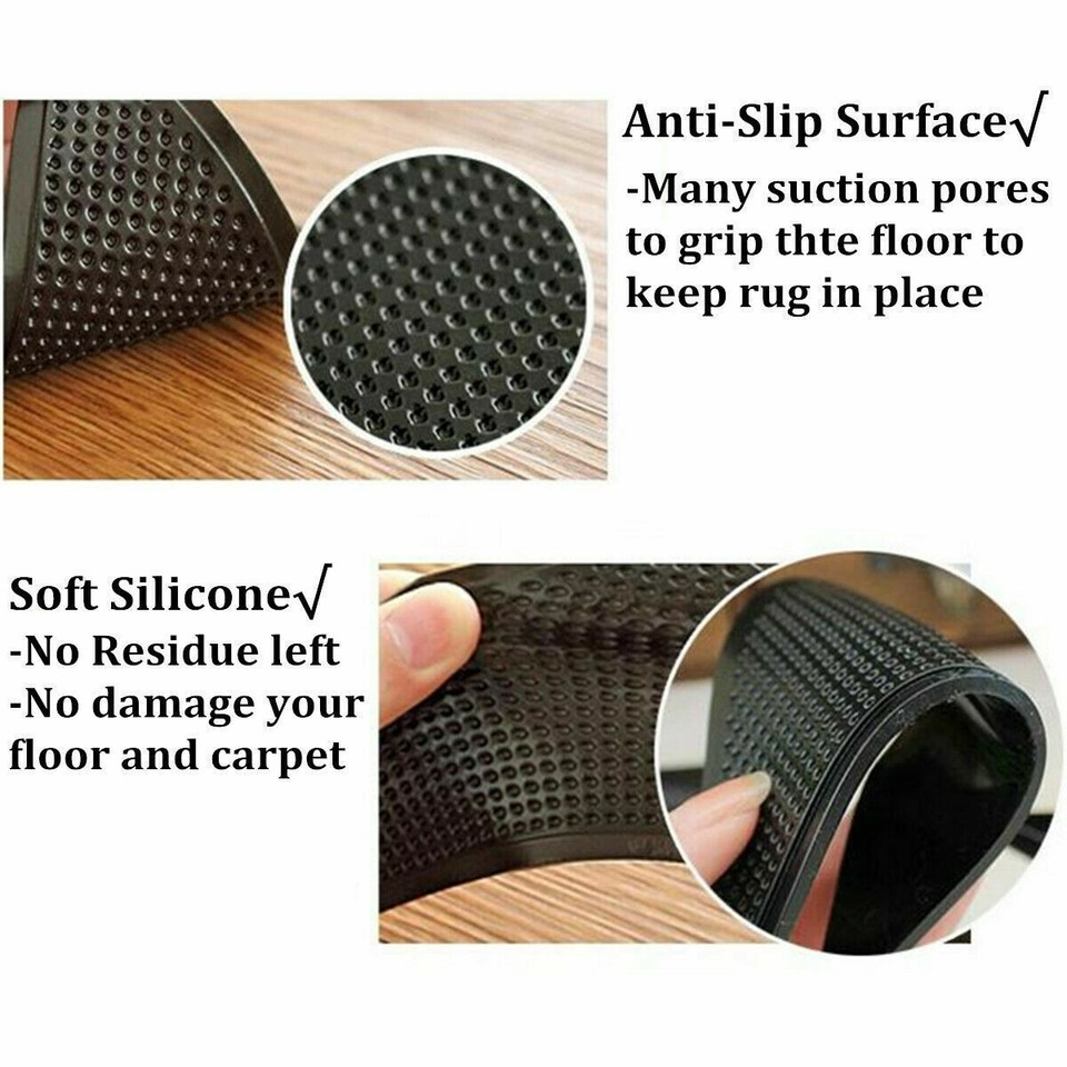 RUG GRIPPER FOR CARPETS NON SLIP MAT RUGGIES ANTI SLIDE GRIPS RUNNER ...