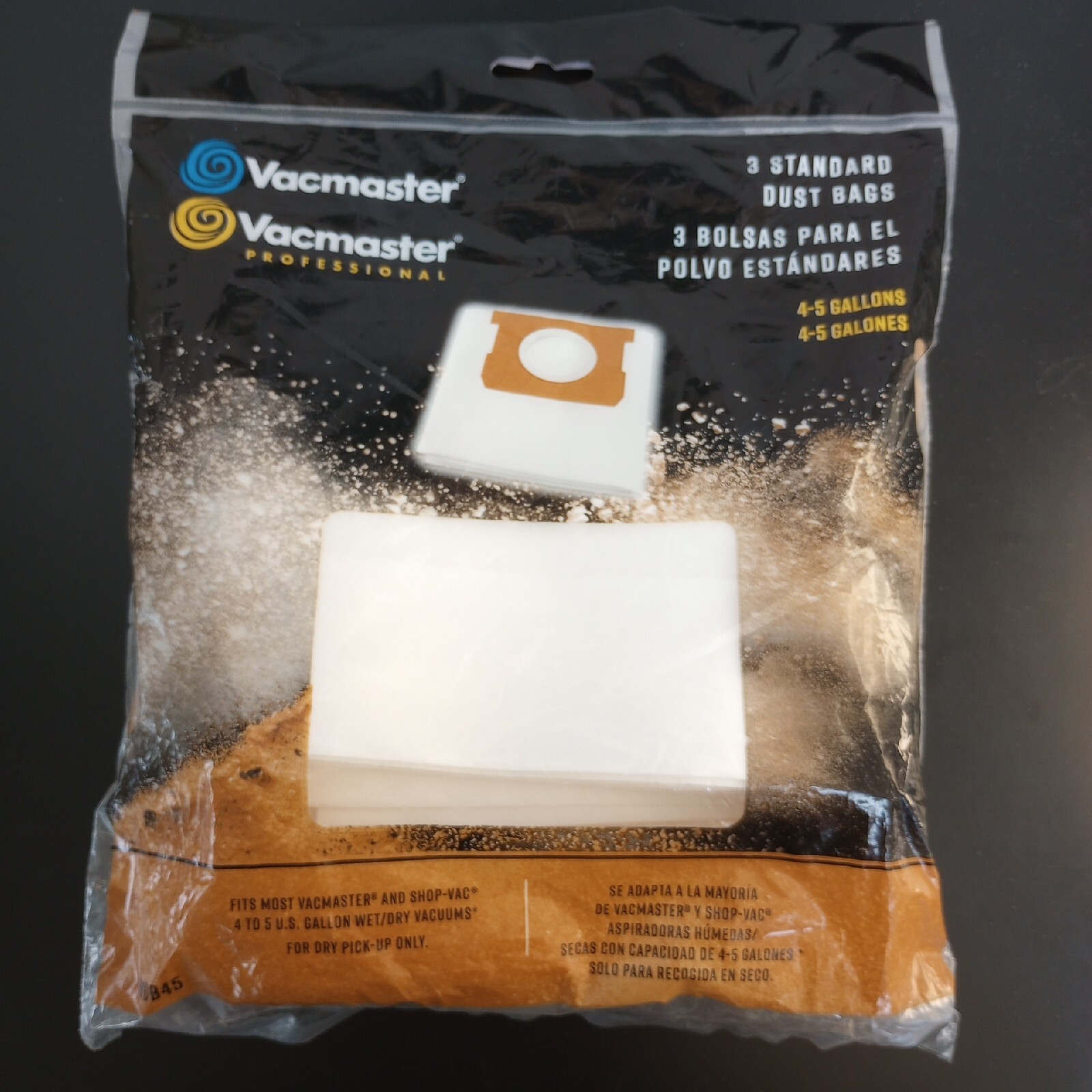 Vacmaster Professional 3 Standard Dust Bags 4-5 Gallons Dry Pick-Up ...