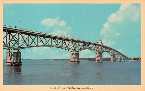 Coleman Memorial Bridge York River Yorktown Gloucester Point VA Vtg ...