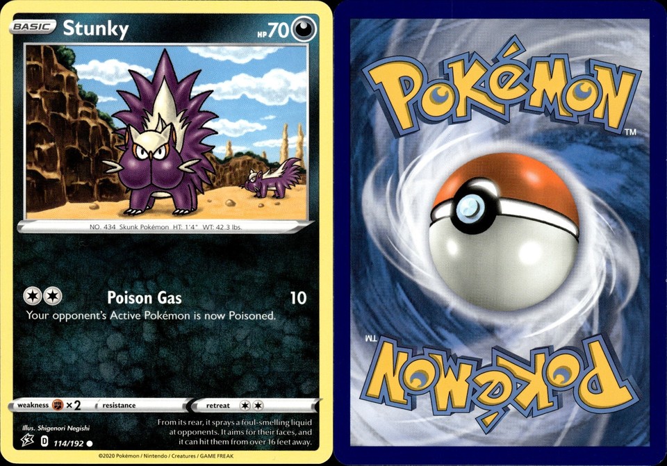 Stunky 114/192 | Sword & Shield - Rebel Clash | Pokemon TCG | English ...