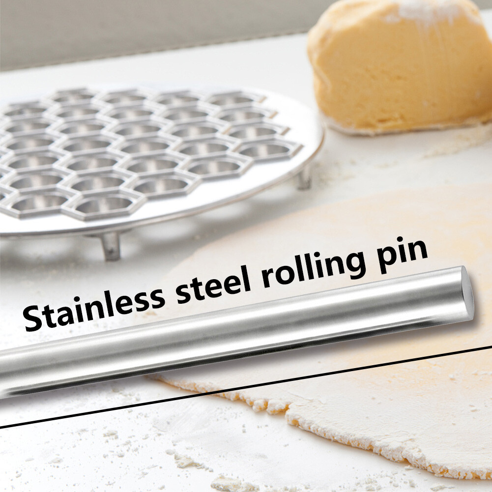 Stainless Steel Baking Pastry Tool Fondant Rollong Pin for Cookie ...