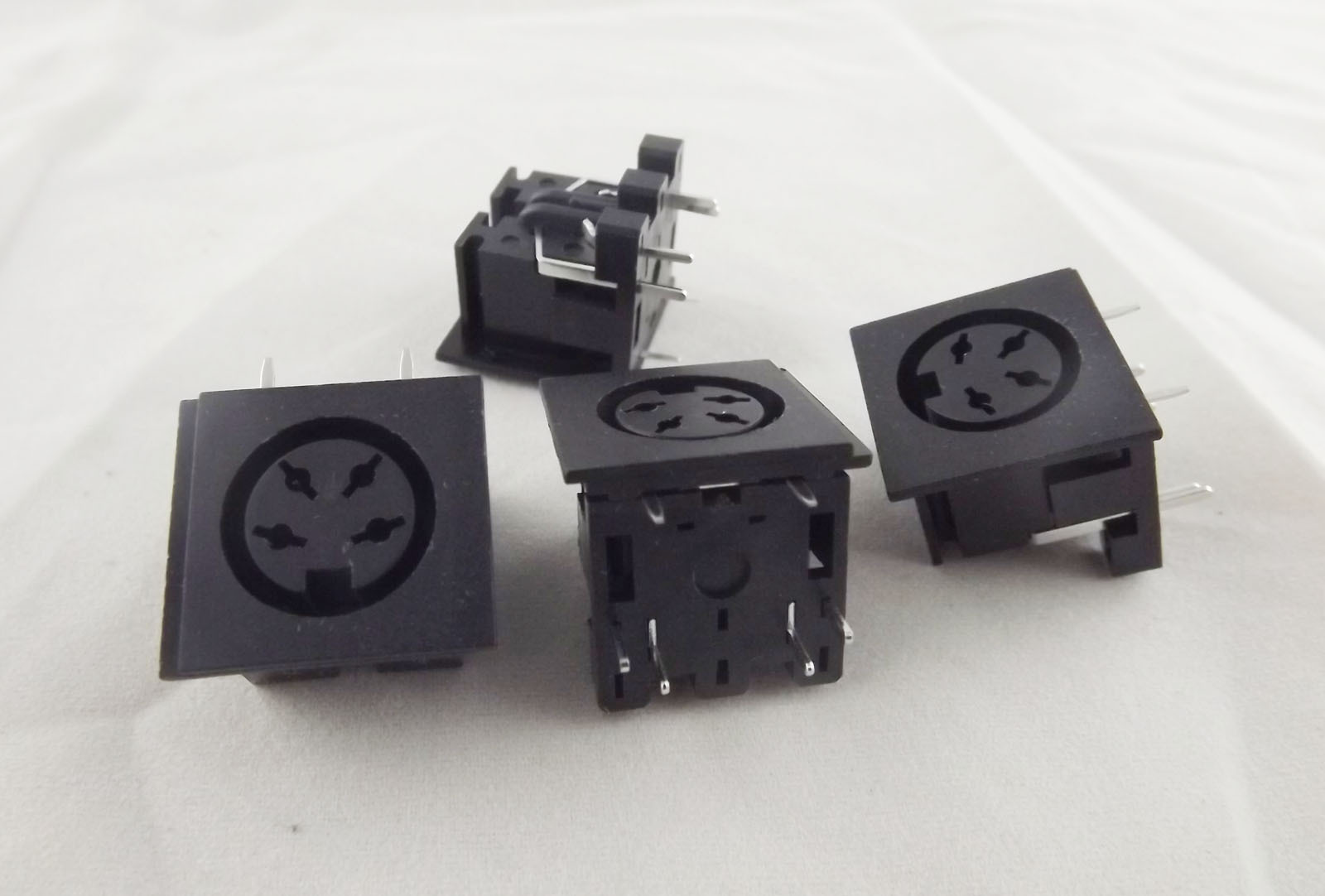 1pc DIN 4 Pin Circular Jack Female Panel Mount PCB Mount Connector ...