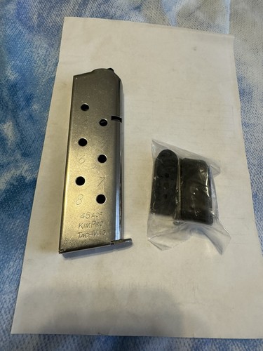 KIMBER 1911, 8 RD STAINLESS MAG MAGAZINE 45 ACP, KIMPRO TAC-MAG NEW ...
