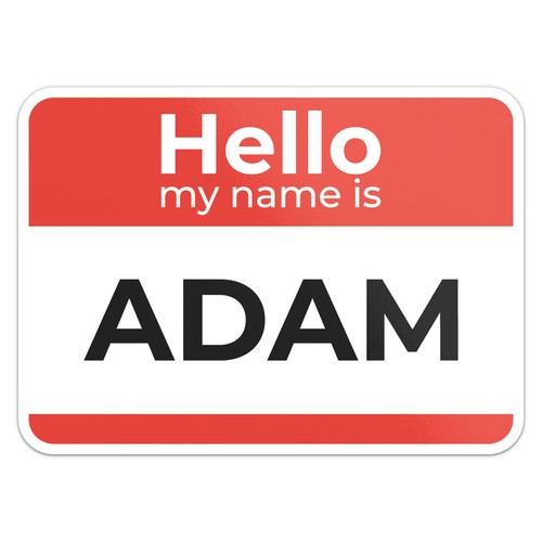 Hello My Name Is Adam Sticker Vinyl Car Bumper Decal | eBay
