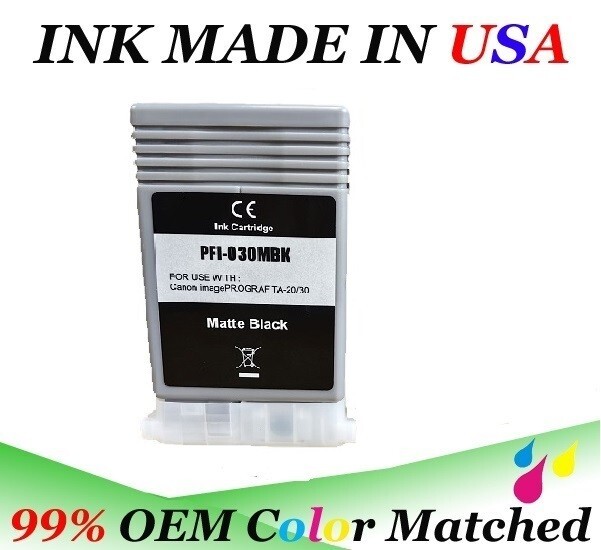 PFI-030 PFI030 Matte Black Ink Cartridge tank Fit Canon IPF TA-20 TA-30 ...