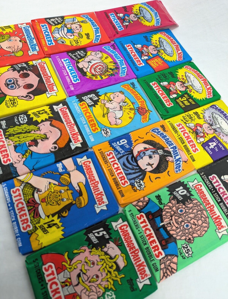 15x Topps Garbage Pail Kids Original 2nd-15th Series + OS1 UK Mini Wax ...