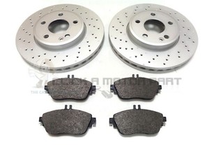 MERCEDES B180 B200 B220 12-18 FRONT 2 DRILLED BRAKE DISCS & PADS (CHECK ...