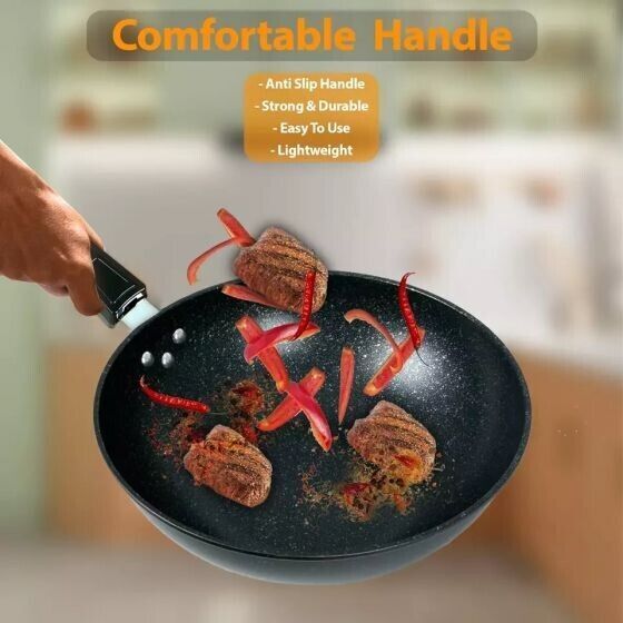 Wok Pan Non Coating Induction Cooker Cookware Universal Cooking ...