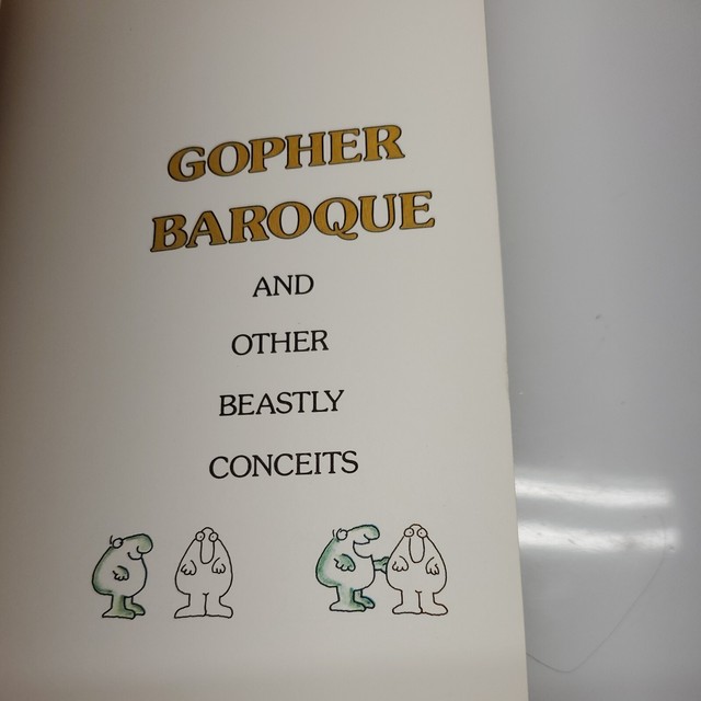 Gopher Baroque and Other Beastly Conceits by Sandra Boynton (1979 ...