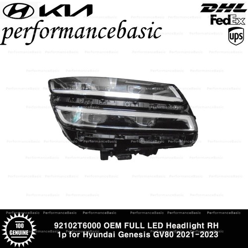92102T6000 OEM FULL LED Headlight RH 1p for Hyundai Genesis GV80 2021 ...
