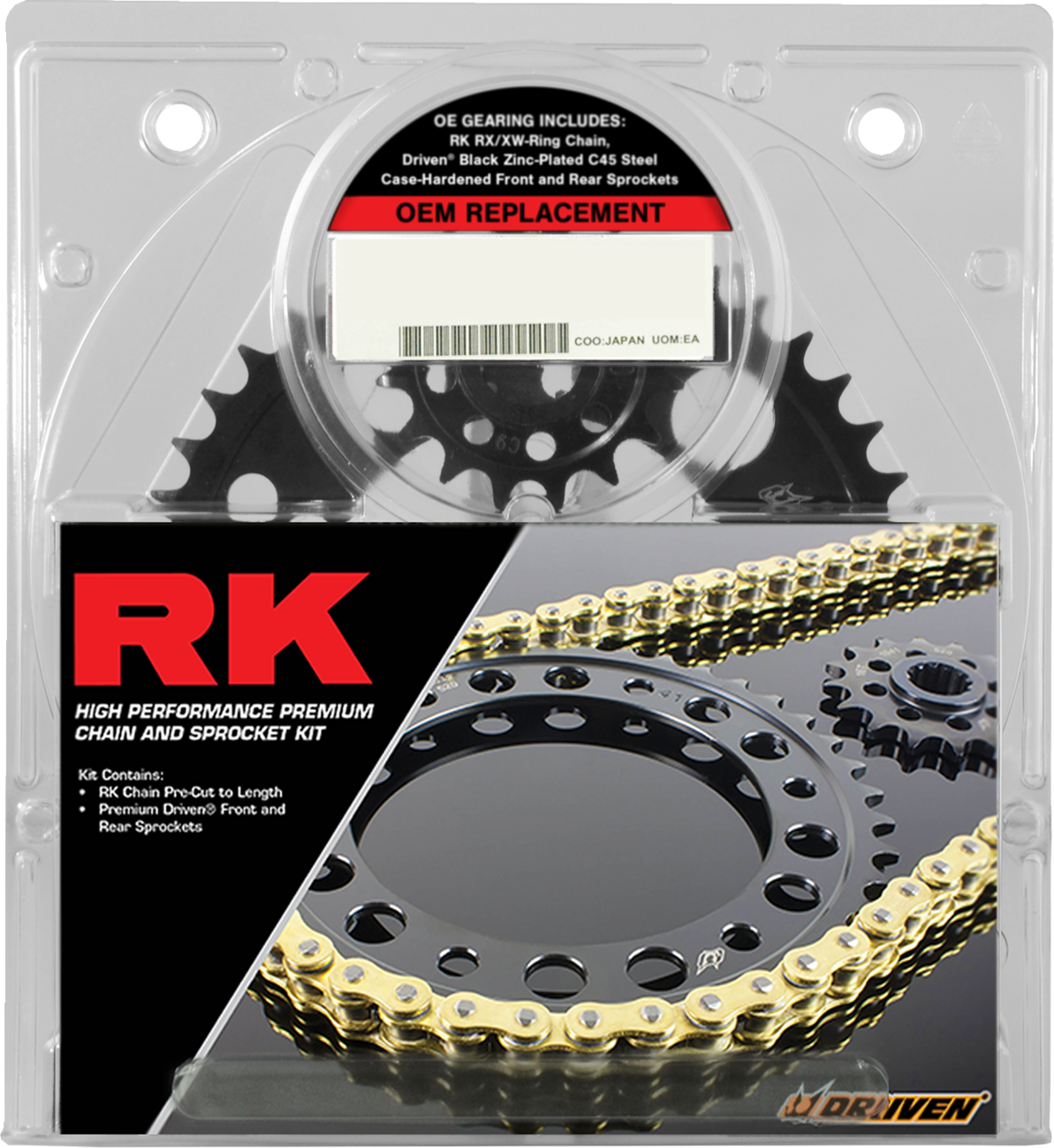 RK Chain and Sprocket Kit - Replacement - Natural - Yamaha YZF-R7 '22 ...