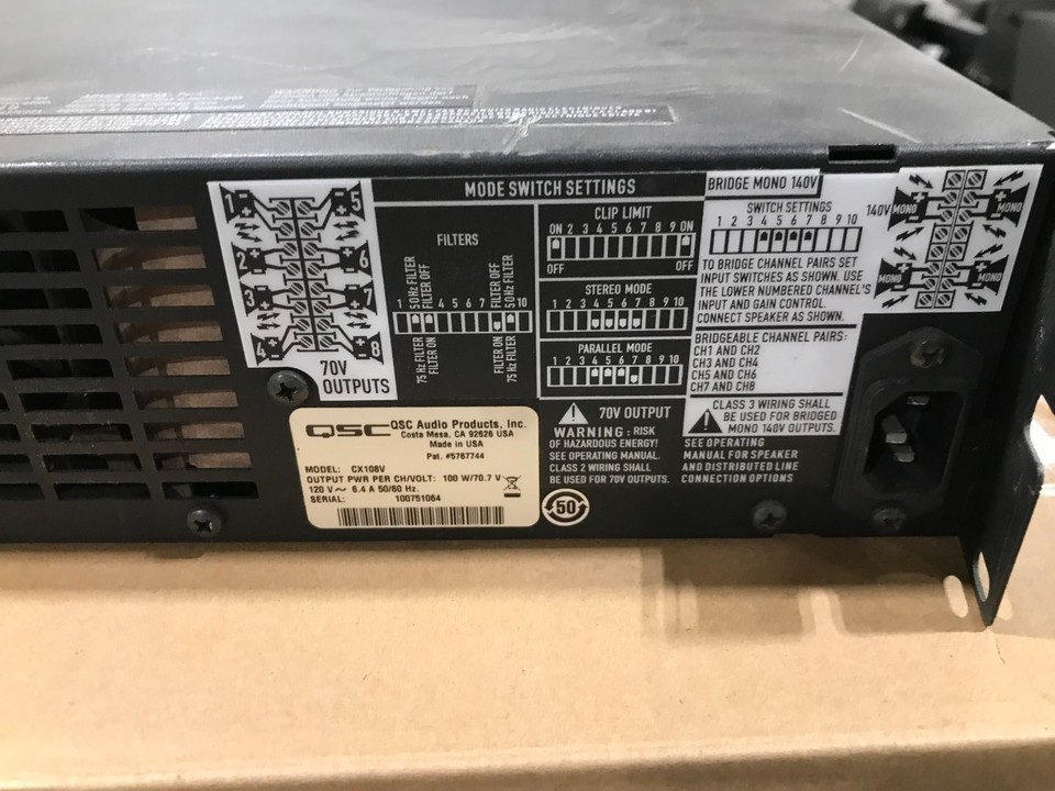 QSC CX108V power amplifier | eBay