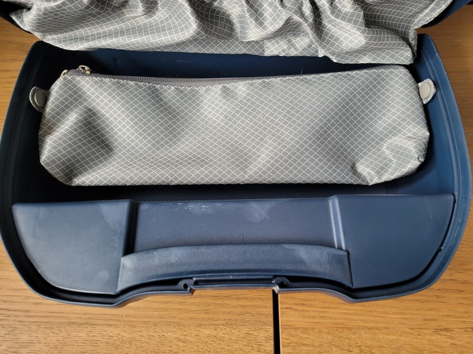 Samsonite Vanity Case Hard Shell Blue Beauty Makeup Travel Combination ...