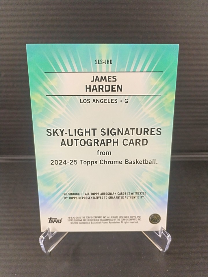 2024 Topps Chrome James Harden Sky-Light Signatures Autograph Card Red ...