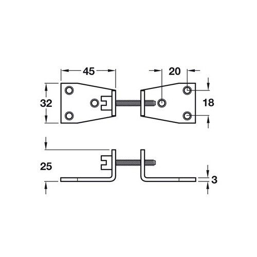 2pk Easy Fit Kitchen Worktop Connecting Bolt & Connector Brackets | eBay UK