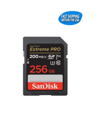 256GB Sandisk Extreme Pro SD Memory Card for Camera / Trail Camera ...