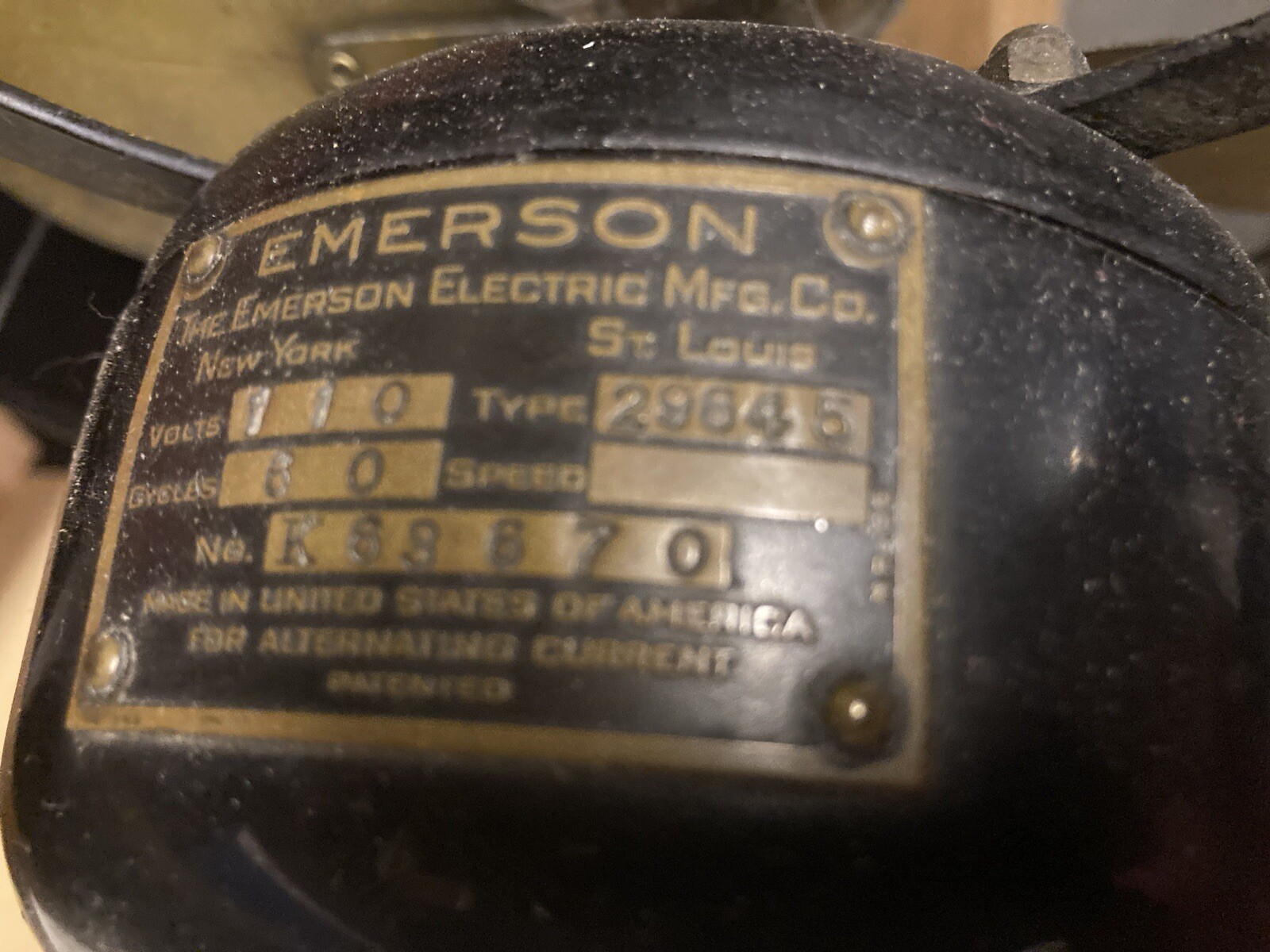 1922 Emerson Electric Fan 29645 | eBay