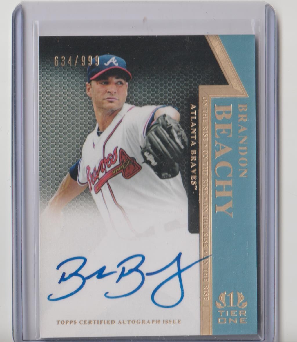 2011 Topps Tier One - On the Rise Autograph Brandon Beachy #OR-BBE /999 ...