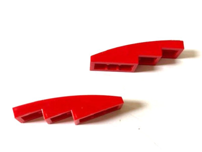 LEGO Parts: Slope, Curved Smooth Top, 1x4, Part #61678, Red - 2 Pcs | eBay