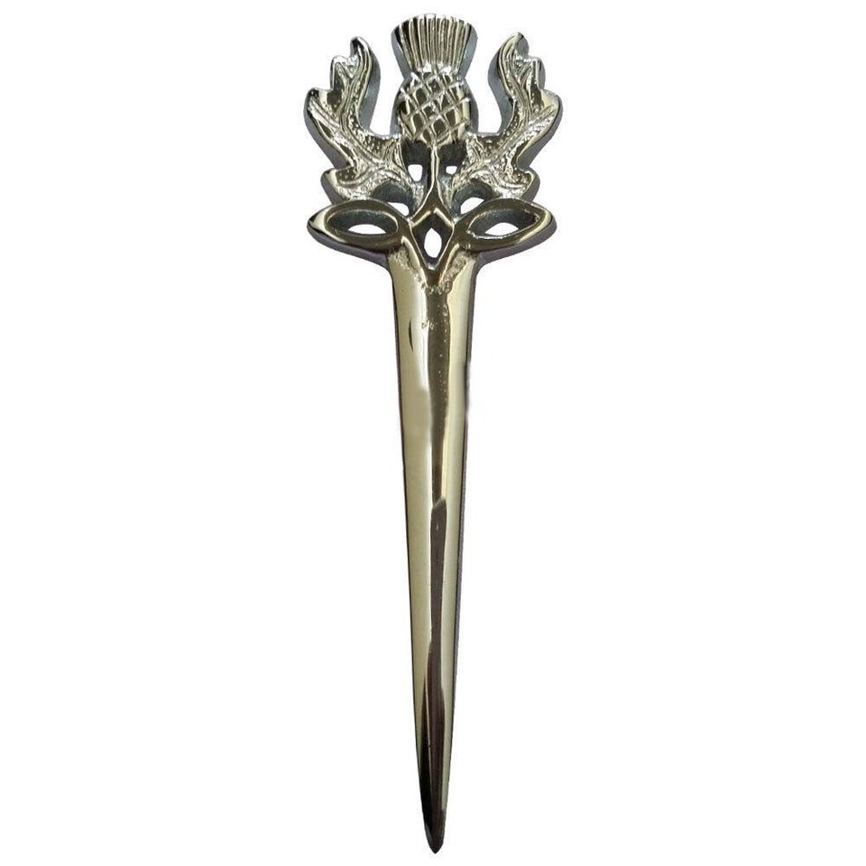 Scottish Kilt Pins Various Design Chrome Finish 4" Highland Pin ...