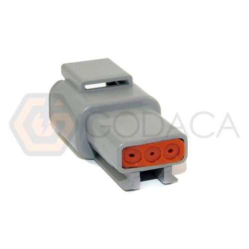 1x 3 Pin 3-way Male Connector DTM Deutsch DTM04-3P w/out wire | eBay