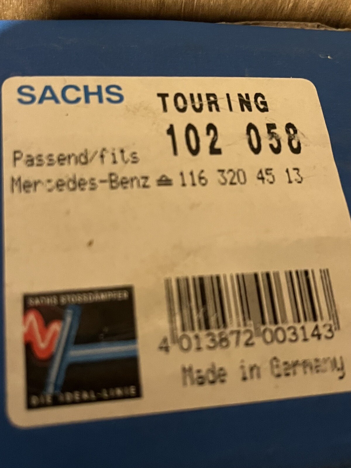 Suspension Shock Absorber Sachs 102 058 for sale online | eBay