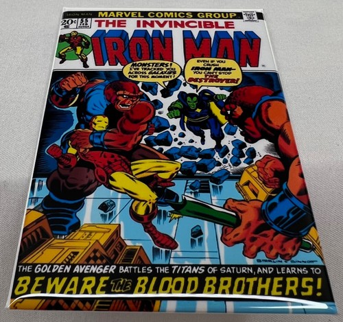 1973 Invincible Iron Man #55 Cover Art Handcrafted Refrigerator Magnet ...