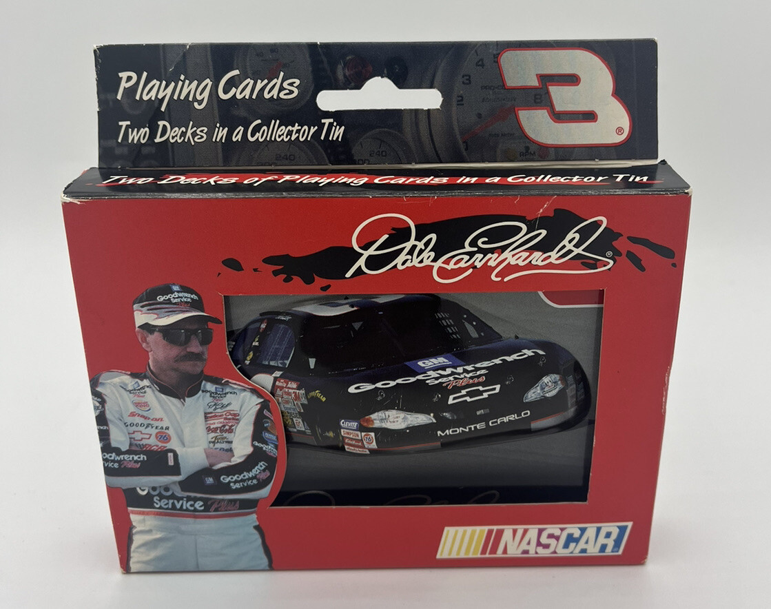 Dale Earnhardt. 2 Deck Playing Cards in NASCAR Collector Tin 2001 | eBay