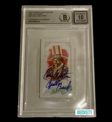 Carl Weathers Autographed Topps Allen & Ginter Mini Apollo Creed BGS ...