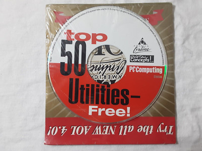 retro 1999 CD-Rom PC Computing Top 50 Utilities FREE SHIPPING- AOL 4.0 Trial 100 | eBay